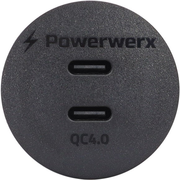 Powerwerx Panel Mount Dual USB Type-C QC4.0 Fast Device Charger — CB ...